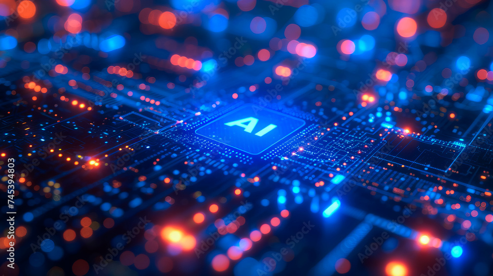 Technology Background with AI Stock Illustration | Adobe Stock