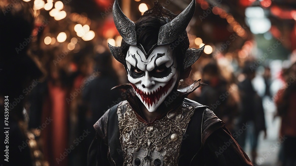 venetian carnival mask A carnival, where a young dragon demon boy wins ...