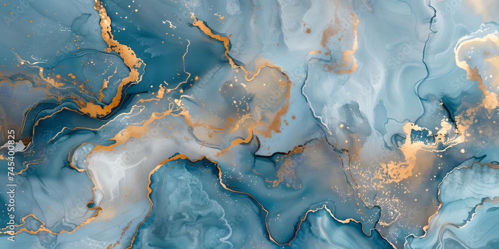 Abstract blue and gold marble background. Print for ceramic tile ...