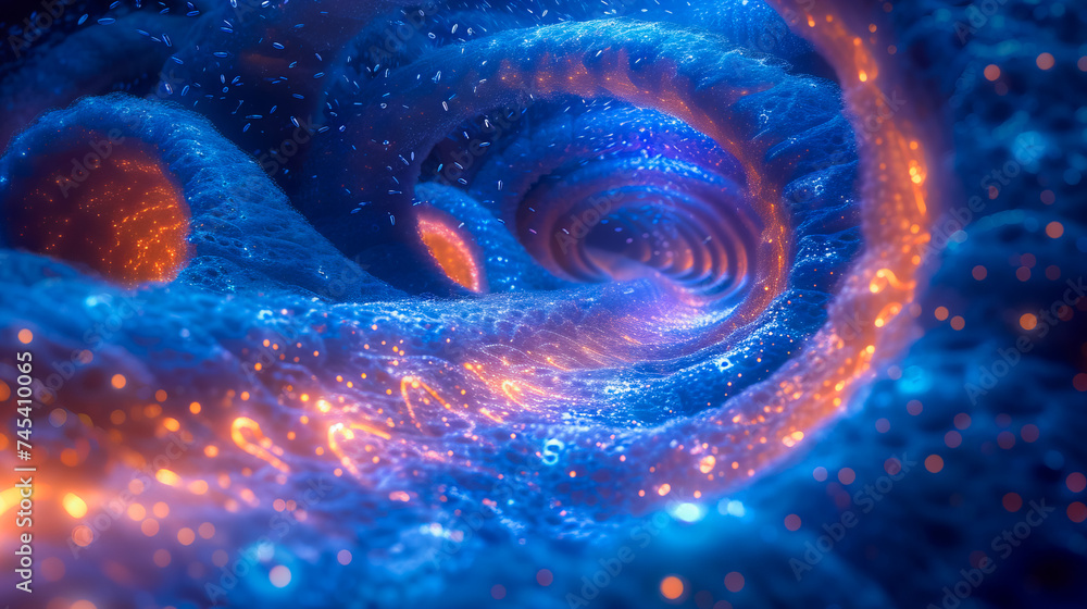 Exploring Fallopian Tube Labyrinth. Inside the Female Body Stock ...
