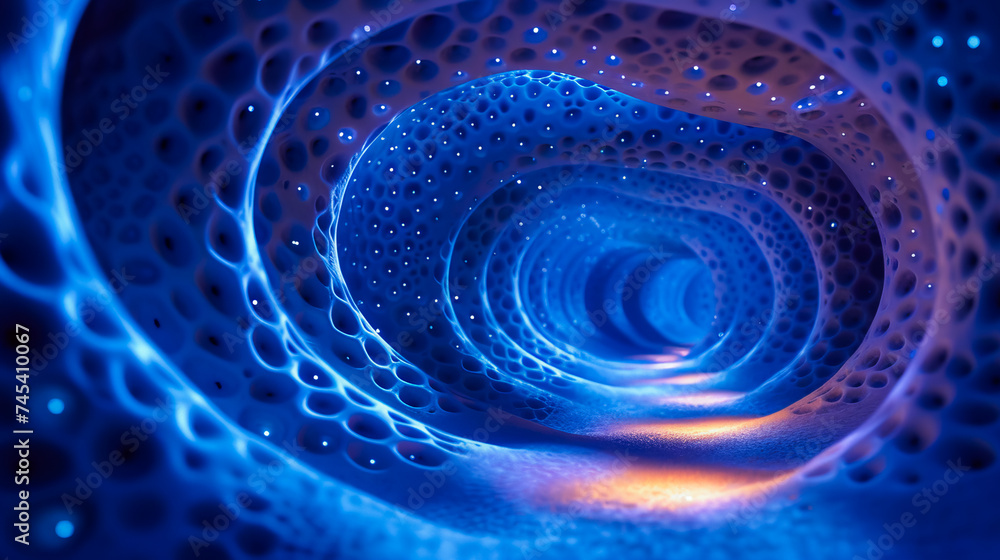 Exploring Fallopian Tube Labyrinth. Inside the Female Body Stock ...