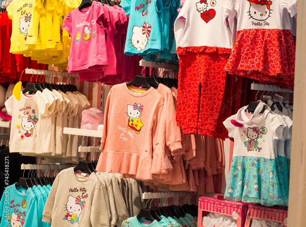 moscow. russia. 08. 06. 2023. amusement park dream island hello kitty ...