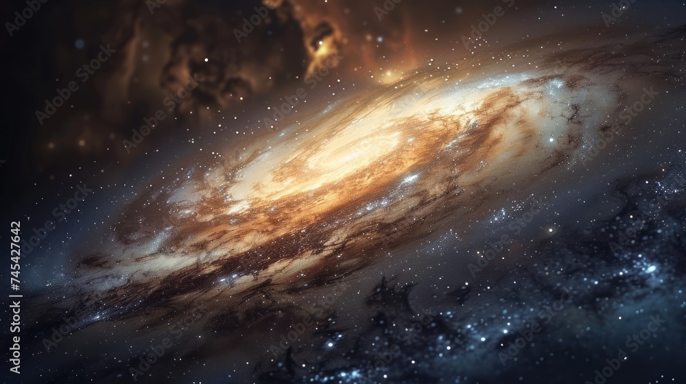 Cosmic clouds, stars, gaseous, for outer space theme science background ...