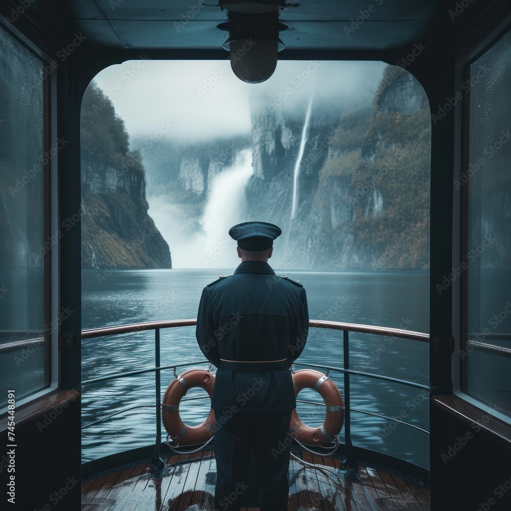 The captain was on a lost cruise ship going on an adventure trip alone ...