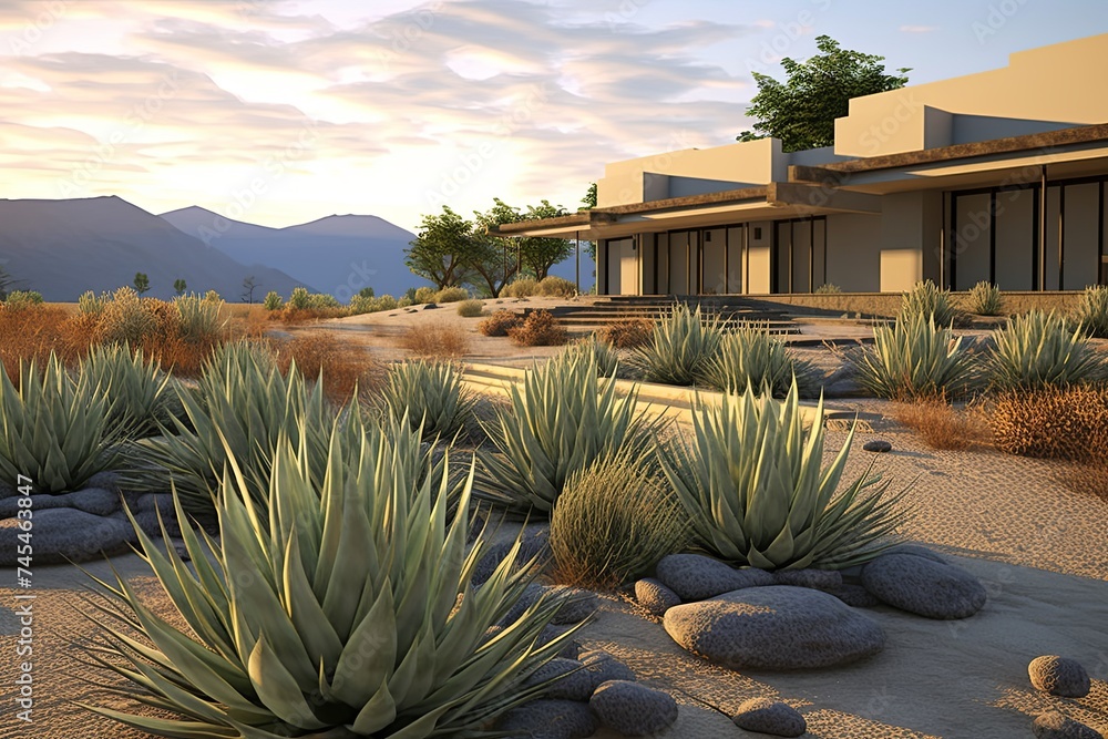 Minimalist Desert Landscape Designs: Aloe Plants, Open Spaces, and Eco ...
