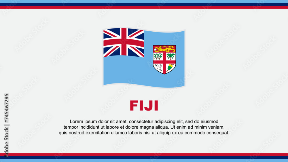 Fiji Flag Abstract Background Design Template. Fiji Independence Day ...