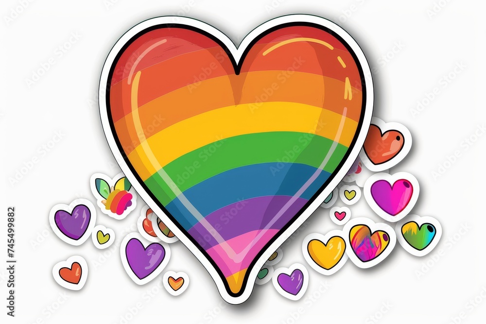 LGBTQ Sticker romeo and juliet design. Rainbow tender love motive ...