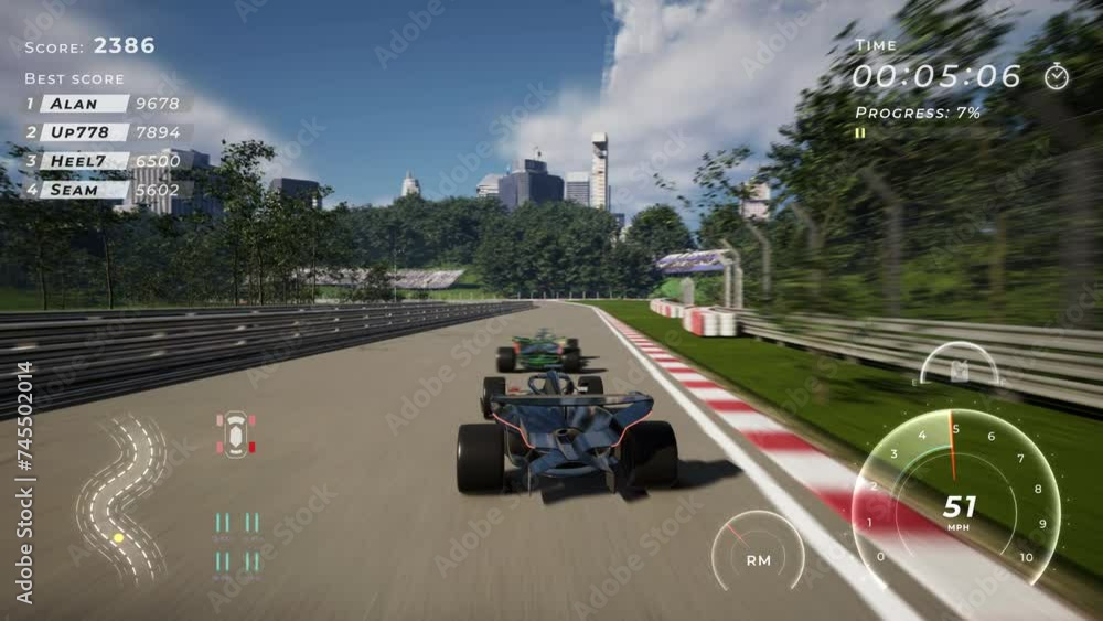 Driving the quick vehicle on the racing track of a modern simulator ...