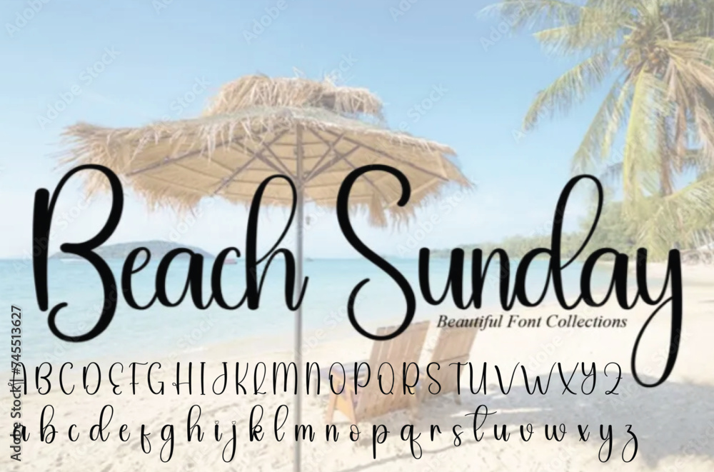 Bold and script alphabets. Vector font duo. Stock Vector | Adobe Stock