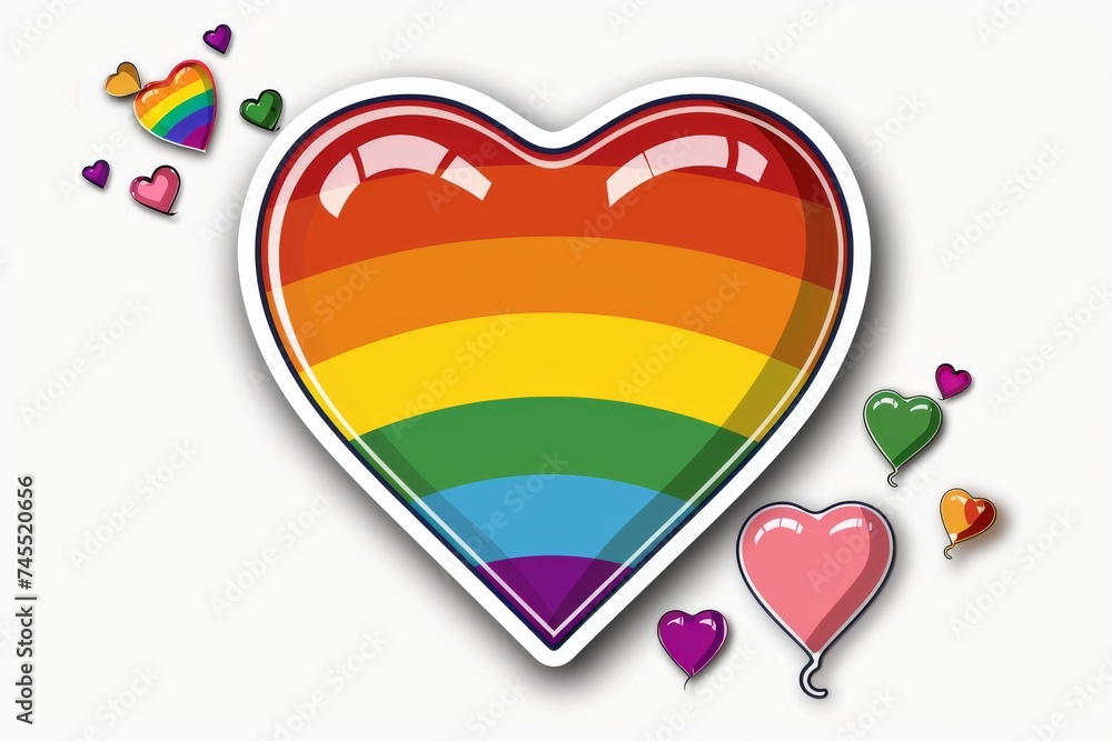 LGBTQ Sticker deep design. Rainbow endearment sticker motive lgbtq ...