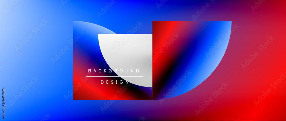 Circles and round shapes with gradients. Minimal abstract background ...