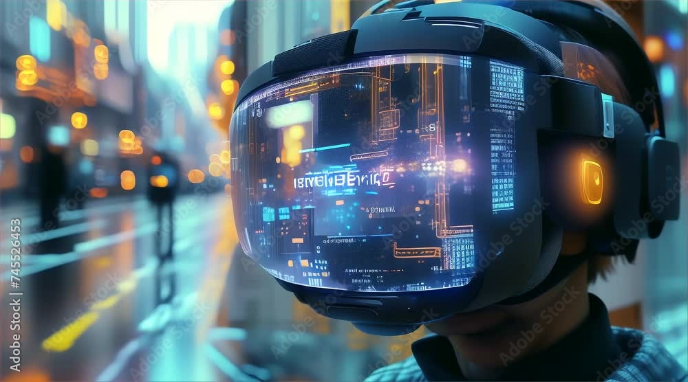 Vidéo Stock Imagine an image depicting a futuristic city at night ...