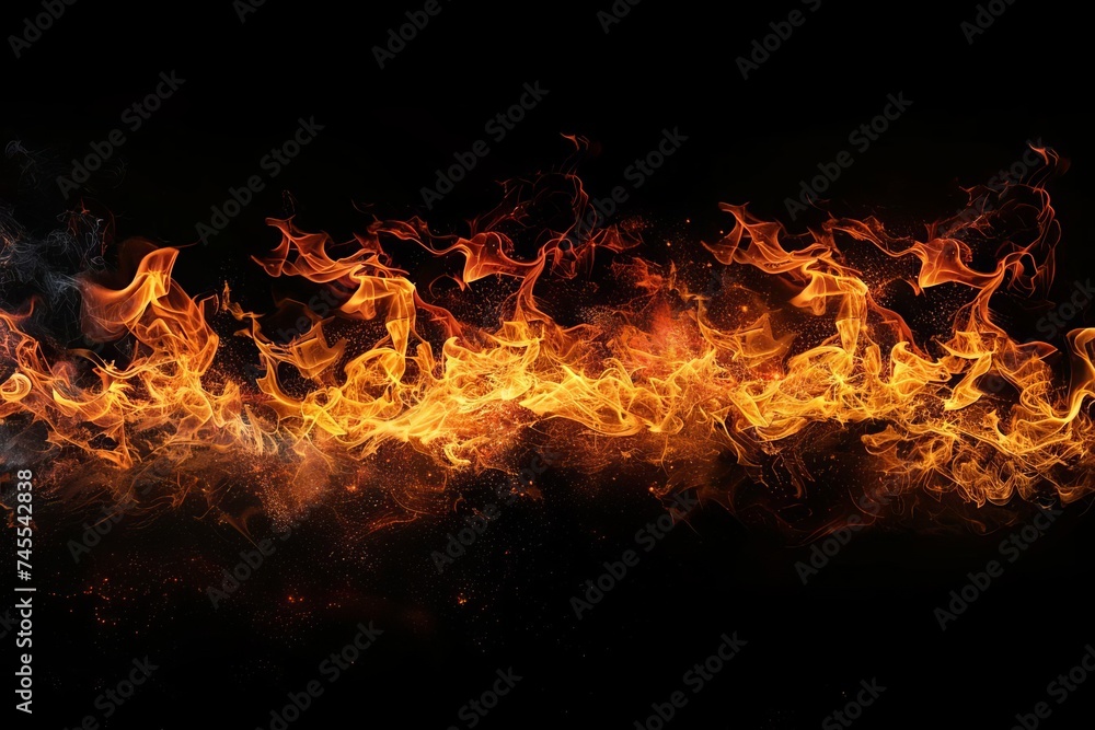 Dynamic flames Capturing the essence of fire in motion Isolated for ...