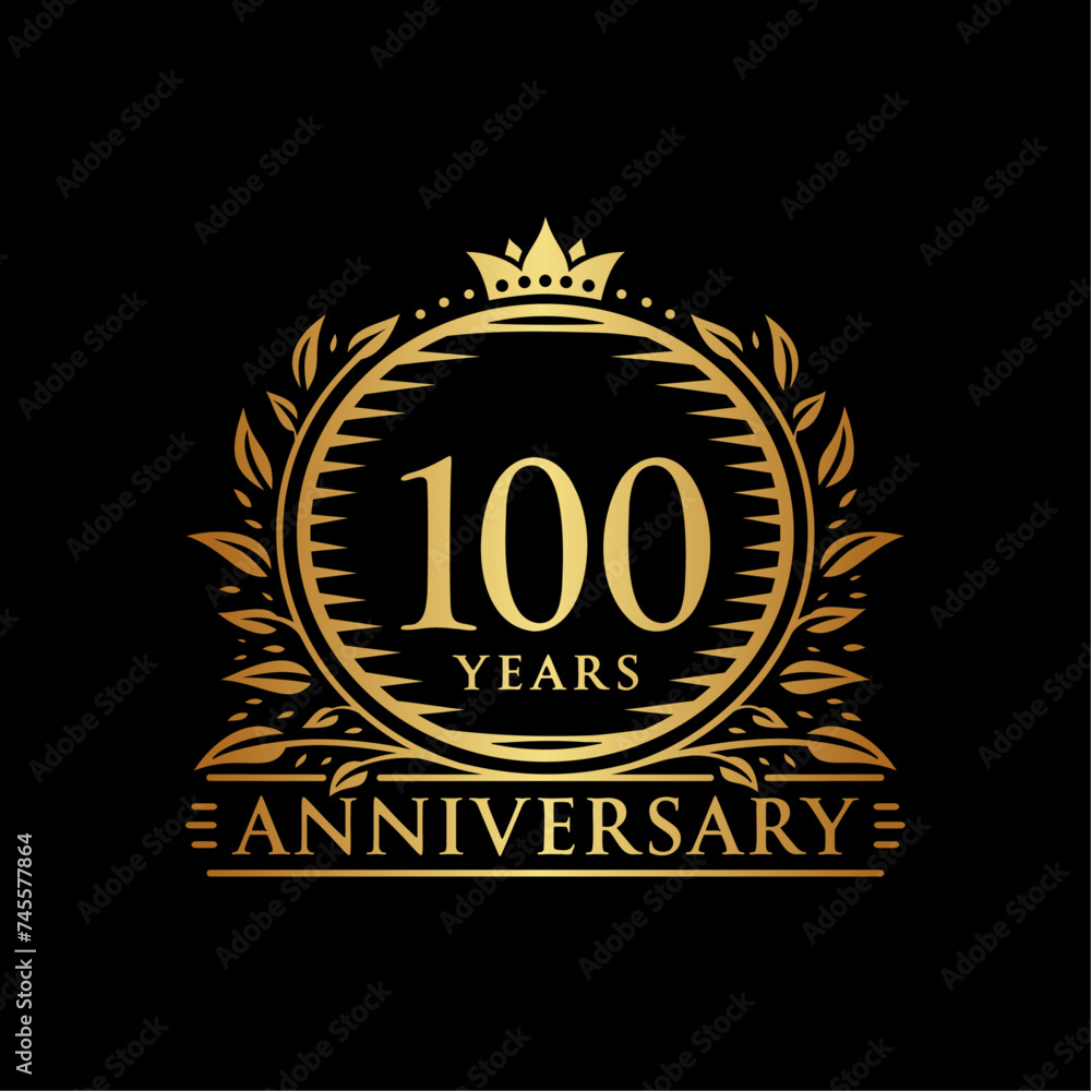 100 years celebrating anniversary design template. 100th anniversary ...