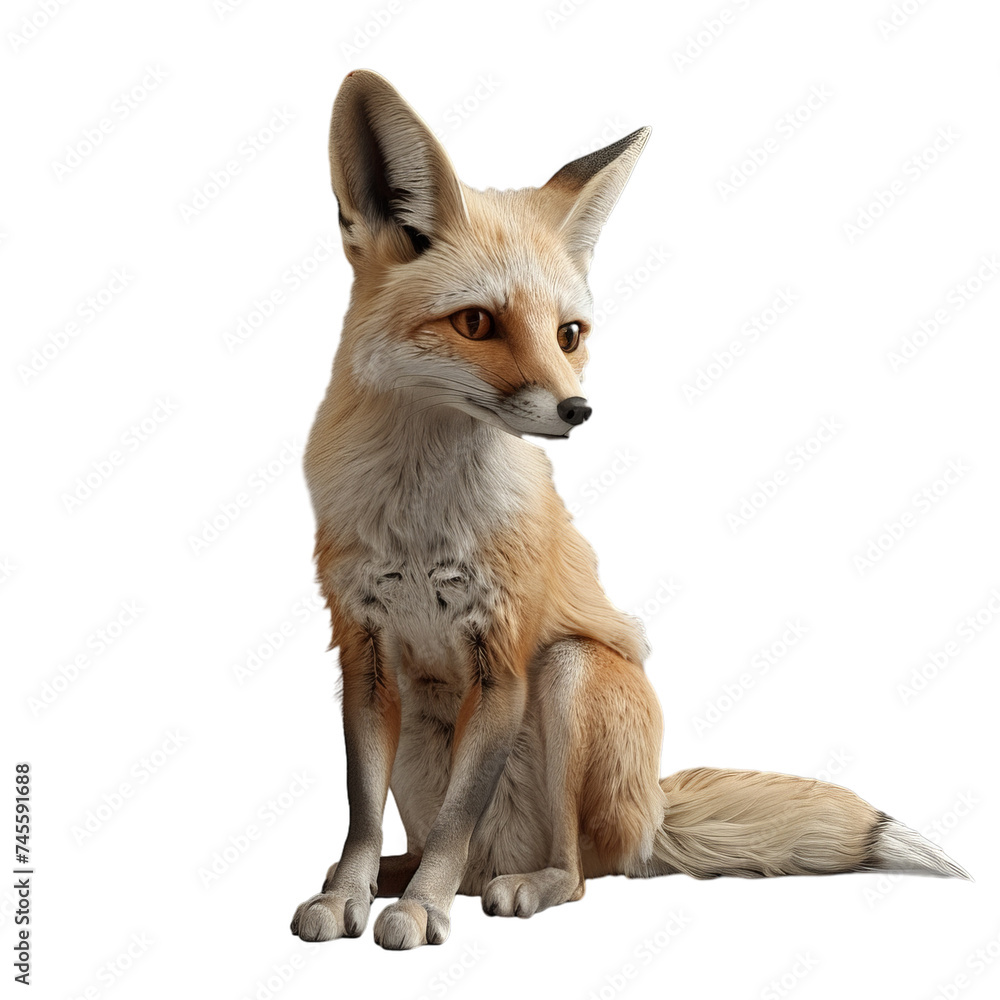 fennec fox isolated on transparent background, png Stock Photo | Adobe ...