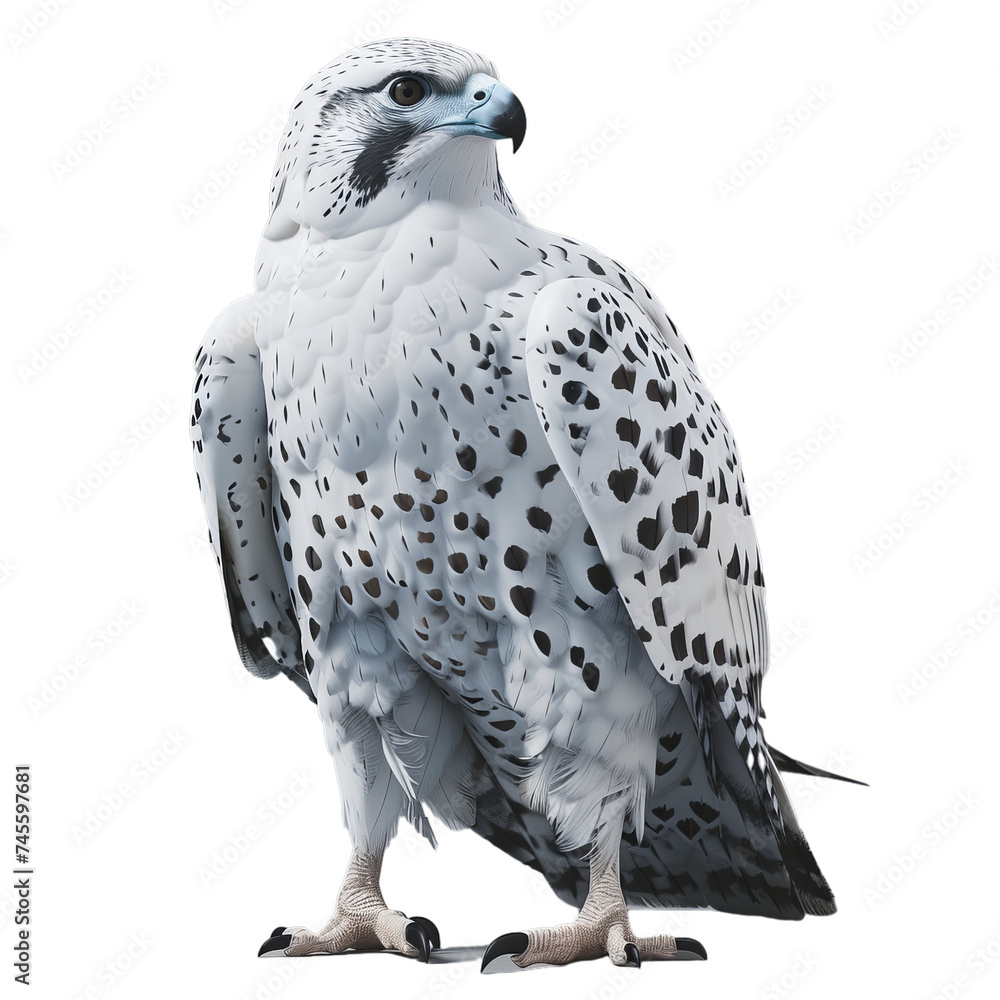 gyrfalcon isolated on transparent background, png Stock Photo | Adobe Stock