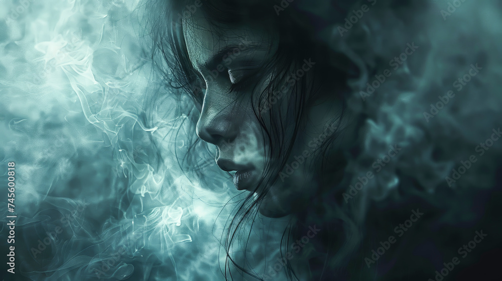 A haunting portrayal of a nightmare, where fears and anxieties manifest ...