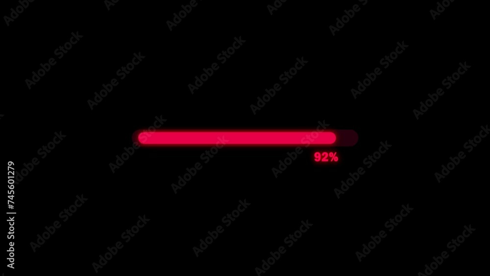 Indicator progress bar animasi video 4K. Skala loading. Animasi video ...