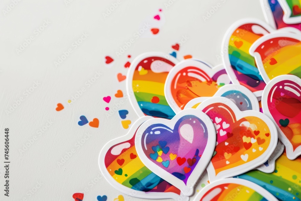 LGBTQ Sticker esoteric design. Rainbow love dialogue motive lgbt ...