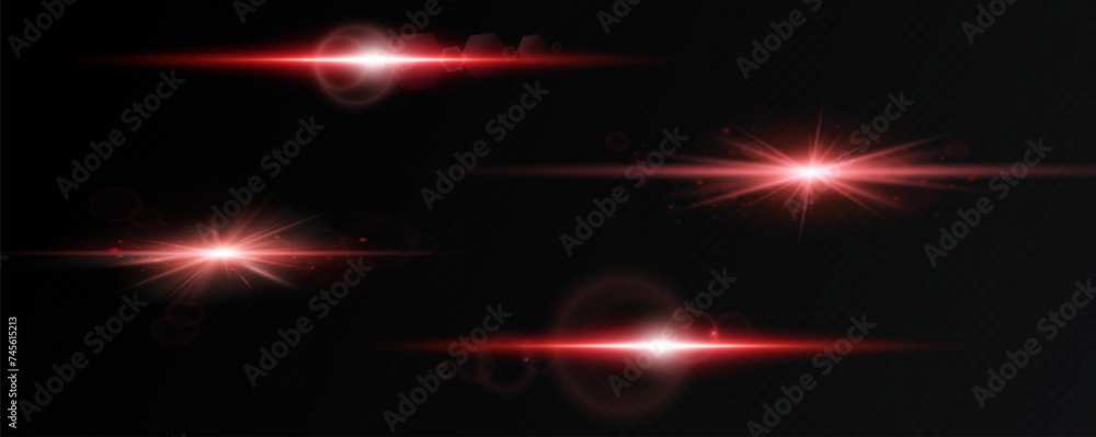 Set of realistic vector red stars png. Set of vector suns png. Red ...