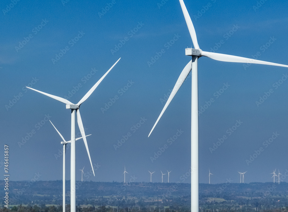 Wind energy. Wind power. Sustainable, renewable energy. Wind turbines ...
