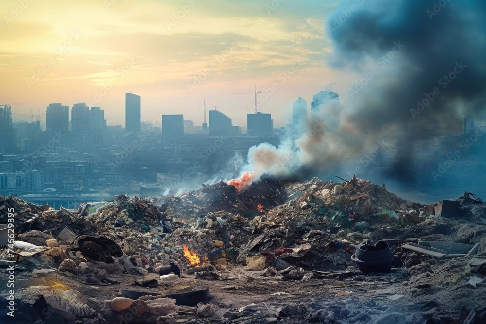 Piles of garbage litter the city center, creating an eyesore and posing ...