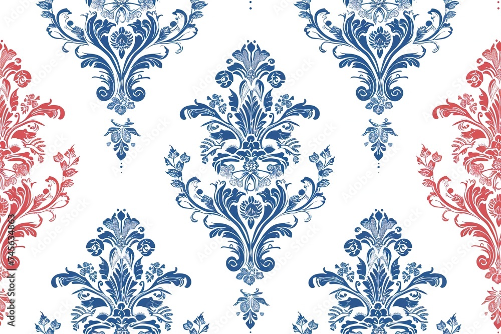 Traditional damask patterns blended with elements from other cultures ...