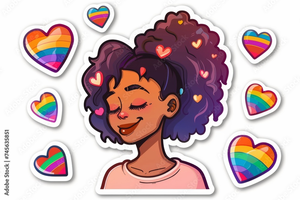 LGBTQ Sticker spirited sticker design. Rainbow trendy motive ...