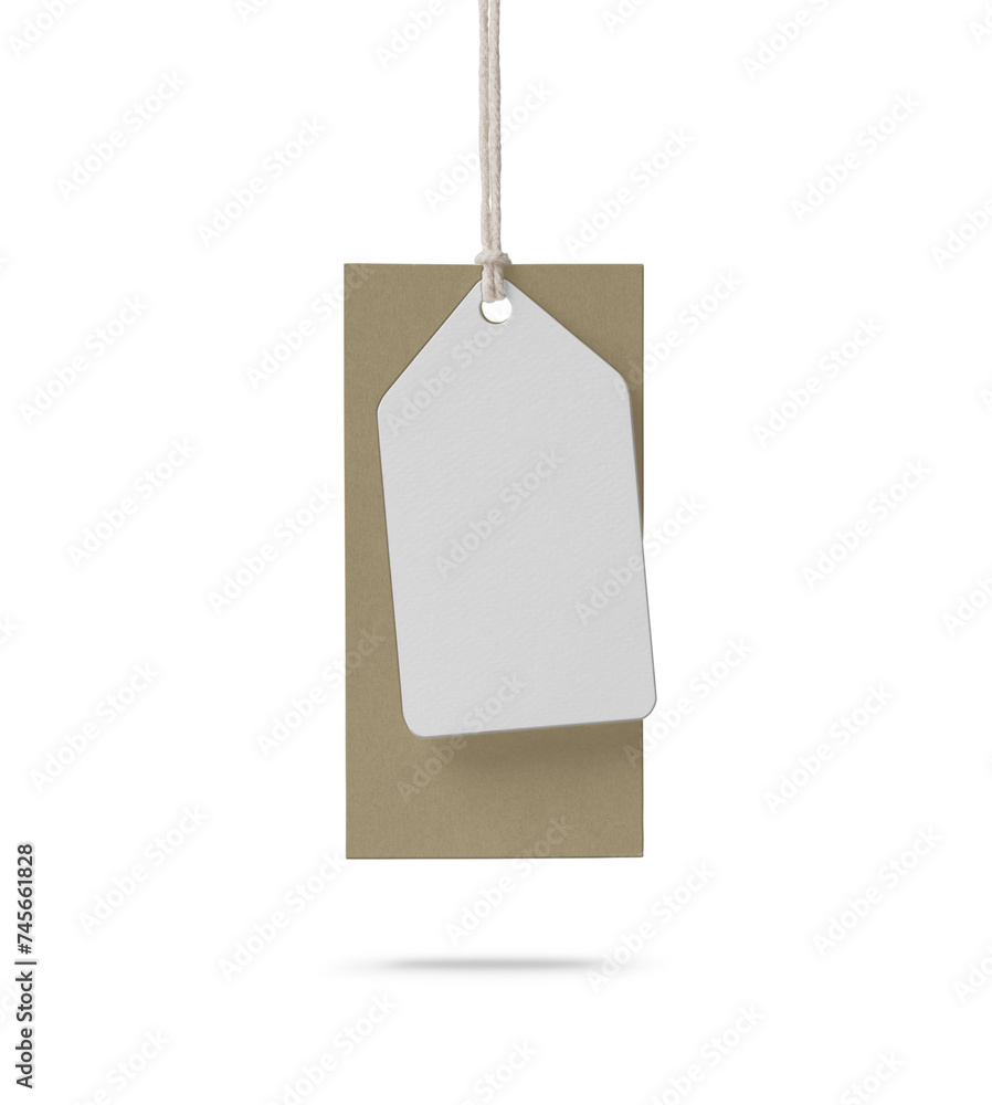 Label Tag mockup template, PNG transparency with shadow Stock Photo ...