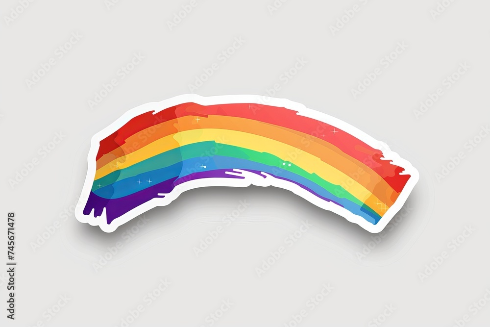 LGBTQ Sticker state of the art sticker design. Rainbow devoted sticker ...