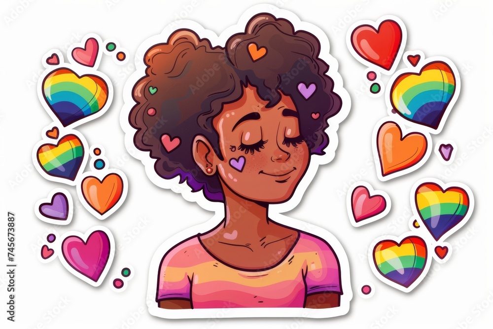 LGBTQ Sticker enigmatic design. Rainbow lgbtq pride sticker for ...