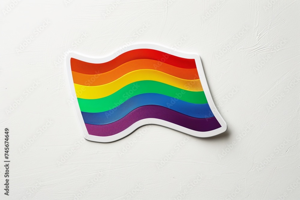 LGBTQ Sticker fulfillment sticker design. Rainbow love engagement ...