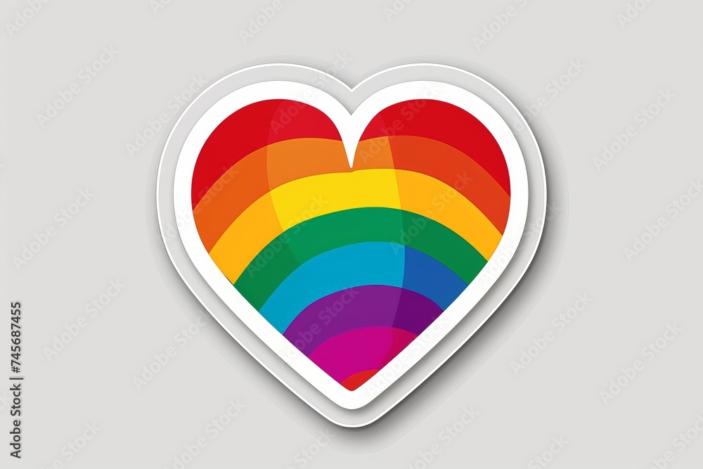 LGBTQ Sticker lgbtq pride sticker for journal design. Rainbow love ...