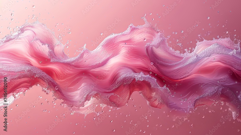 Pink background with a splash of pink liquid, pink water splash, pink ...