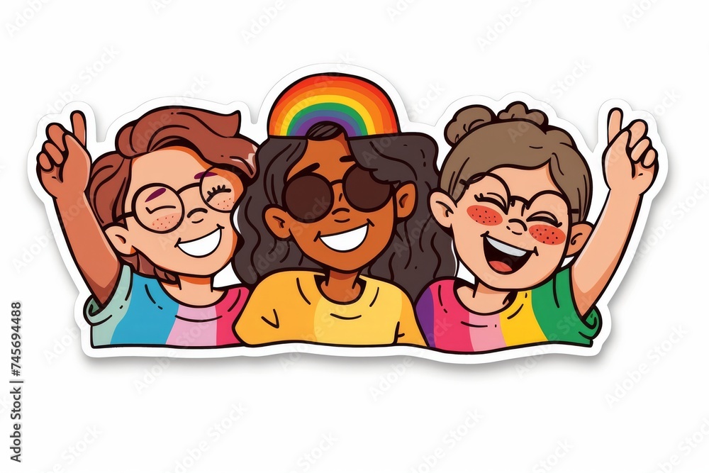 LGBTQ Sticker lgbtq pride sticker for notebook design. Rainbow lgbtq ...