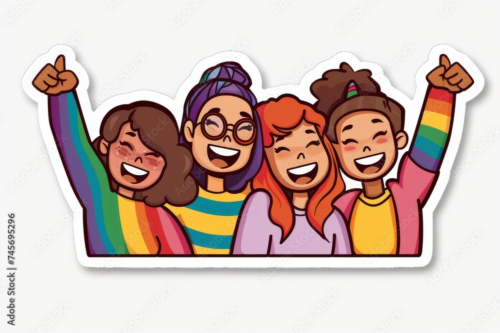 LGBTQ Sticker romance design. Rainbow lgbtq pride sticker for sale ...
