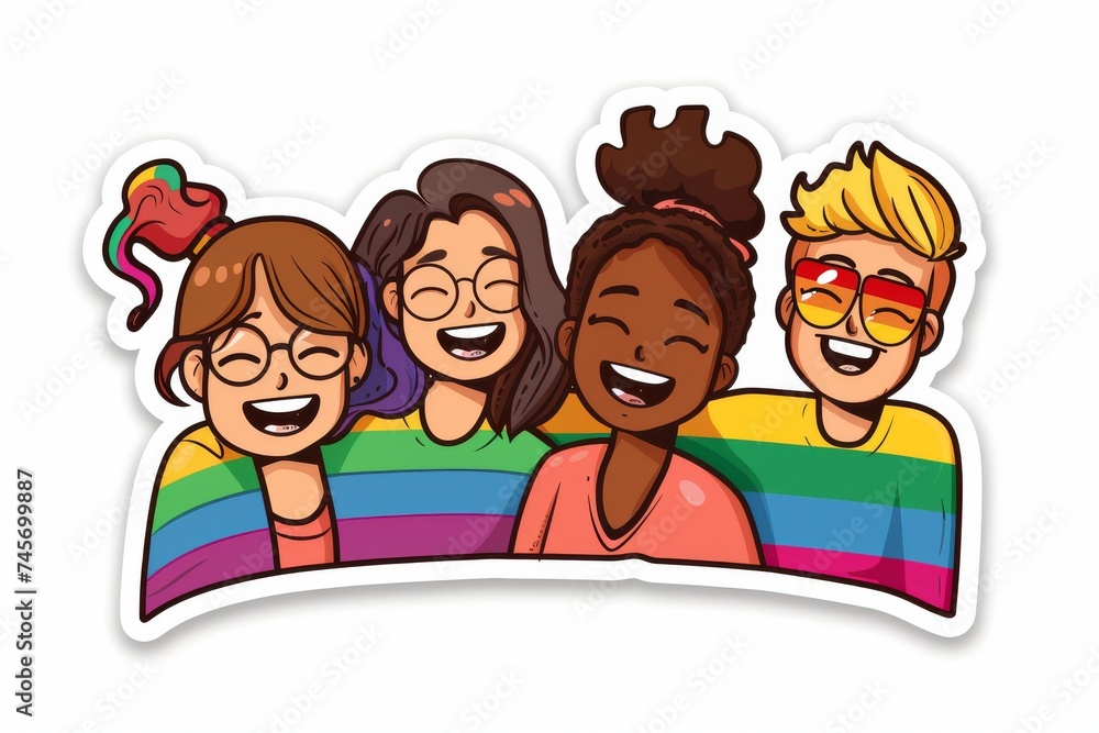 LGBTQ Sticker lgbtq pride sticker for sale design. Rainbow pure love ...