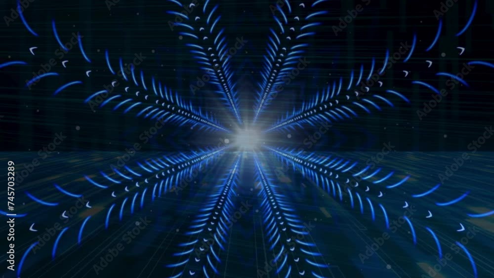 High Speed Flying Lines 3d Animation in Seamless Looping Traffic. Sci ...