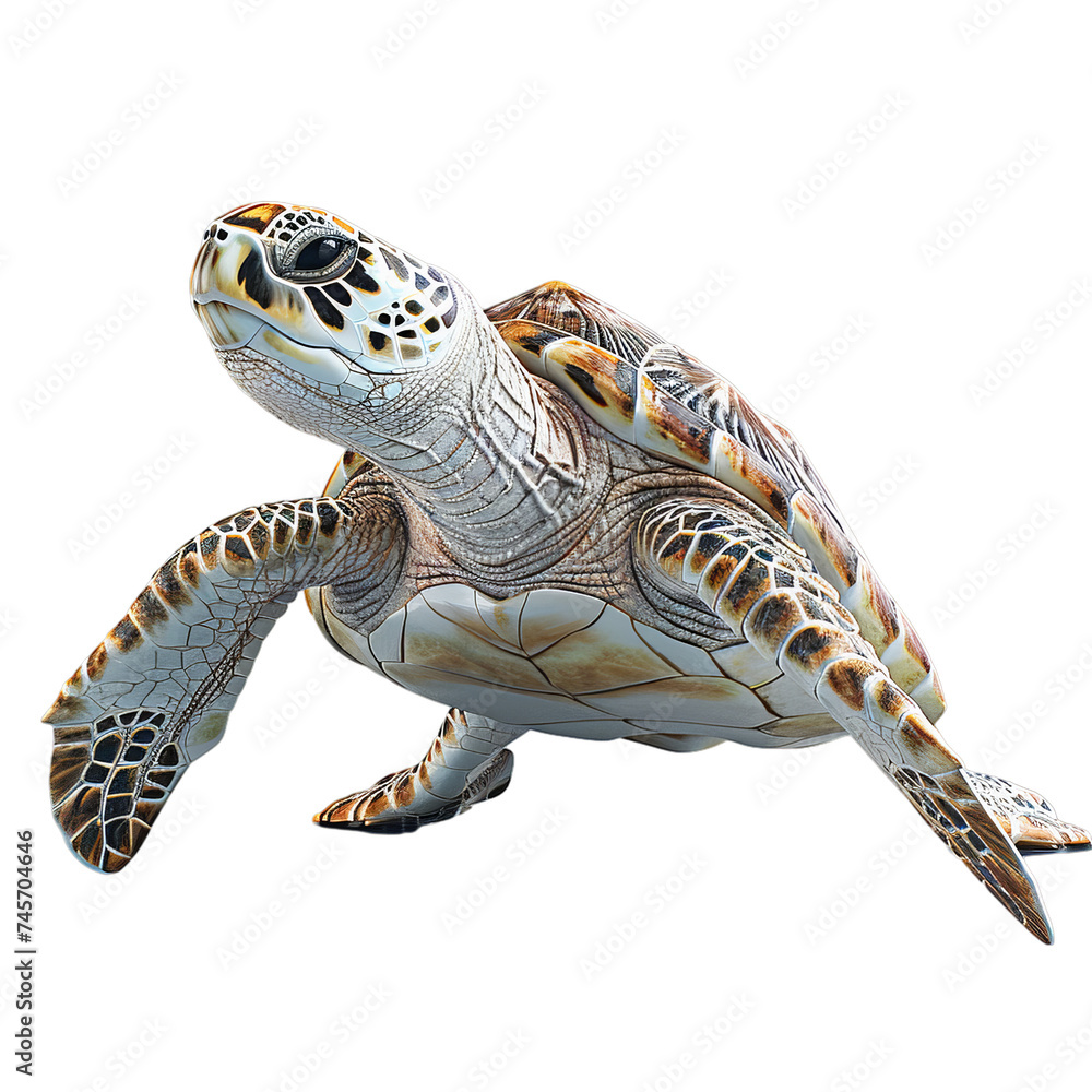 sea turtle isolated on transparent background, png Stock Photo | Adobe ...