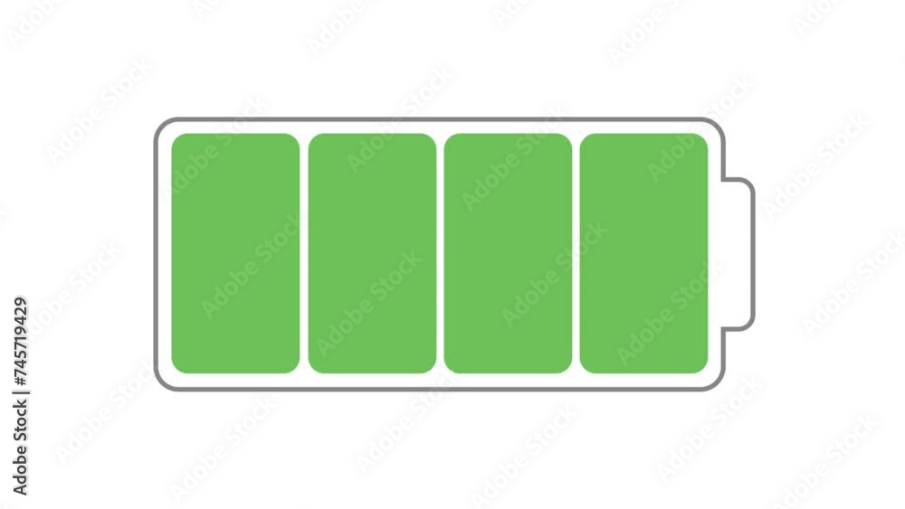 Graphic Animation of Floating Battery on the transparent background ...