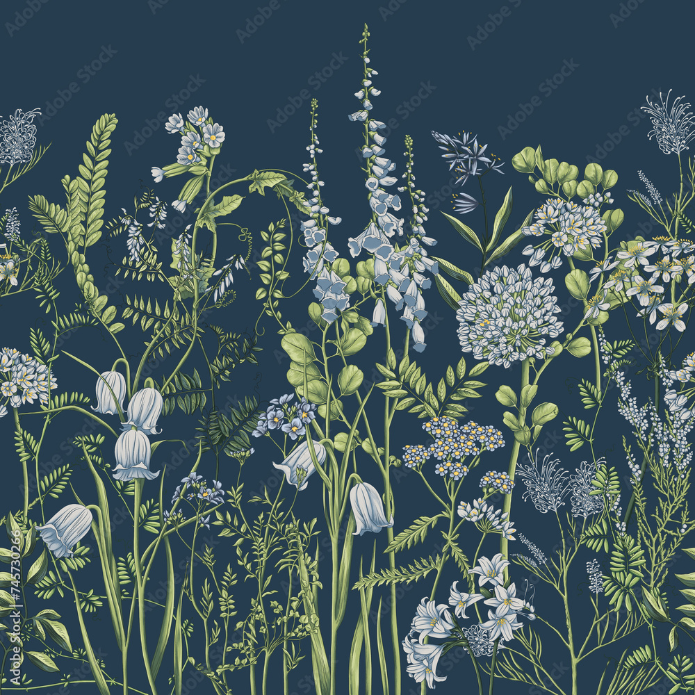 Drawn graphic illustration Botany. You will enjoy using these pattern ...