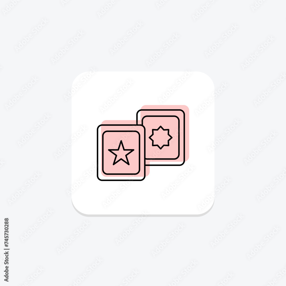 Flashcards icon, study cards, cue cards, revision cards, index cards ...