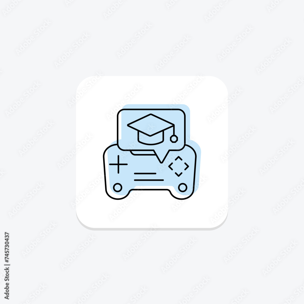 Gamification icon, educational gamification, gamified learning, game ...