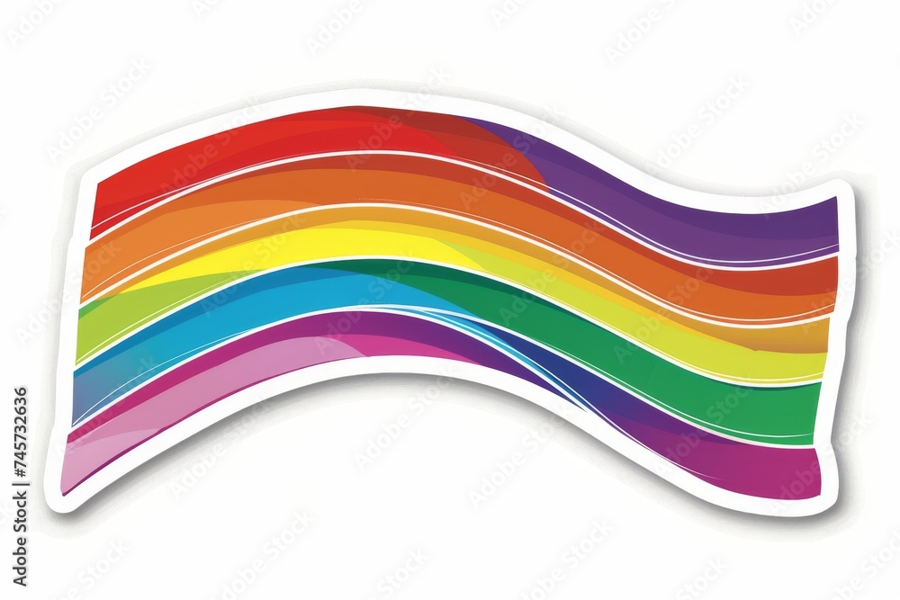 LGBTQ Sticker lgbtq pride sticker for togetherness design. Rainbow ...