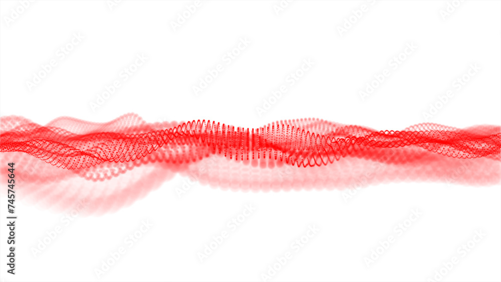 Particles wave animation. Data wave or water waves slice background ...