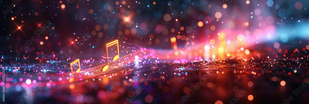 Close up of Melody flowing music wave abstract background showing ...