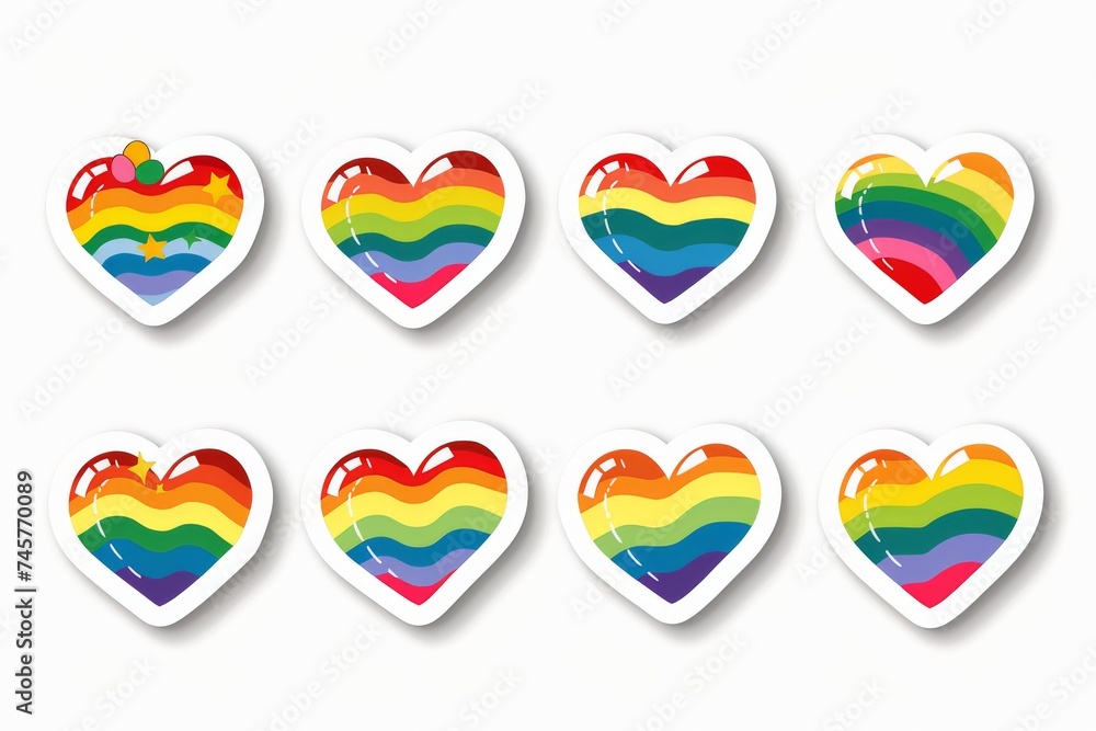 LGBTQ Sticker self esteem design. Rainbow lgbtq pride sticker for event ...