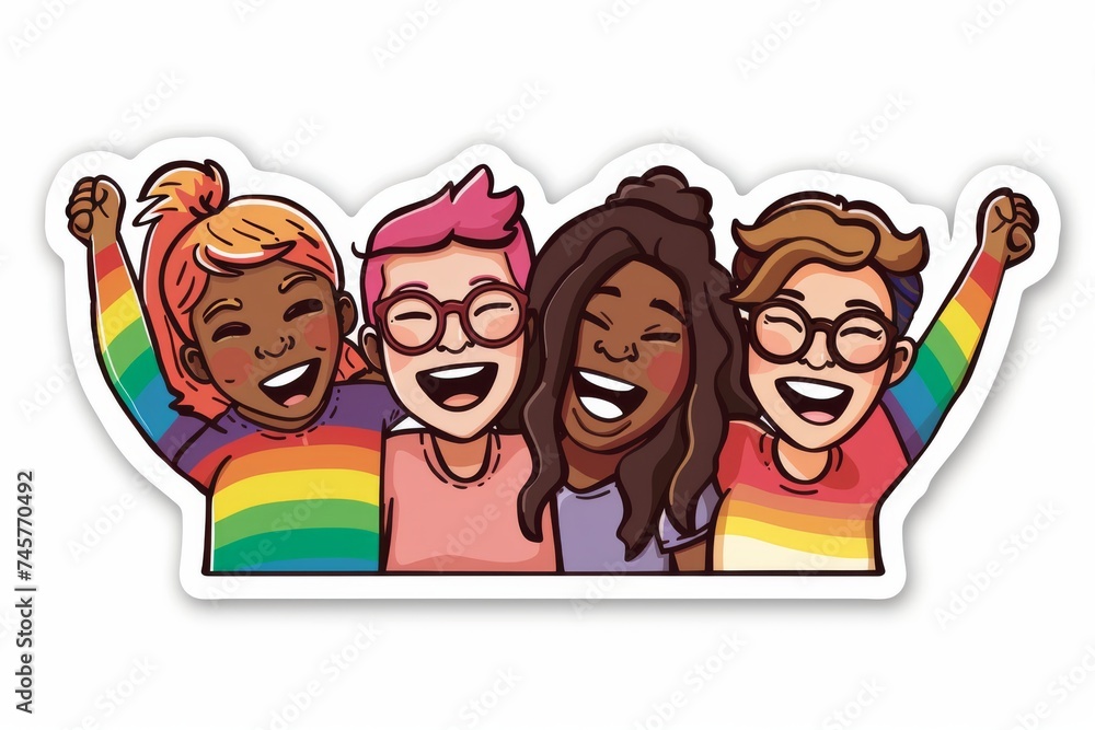 LGBTQ Sticker love council design. Rainbow lgbtq pride sticker for ...