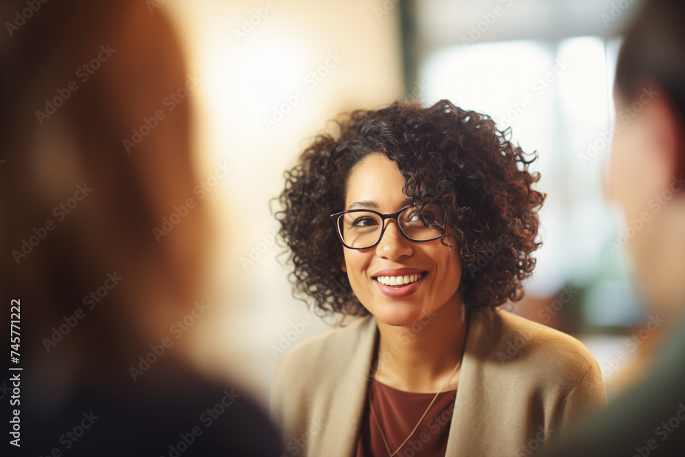 African American female counselor demonstrating empathy during a ...
