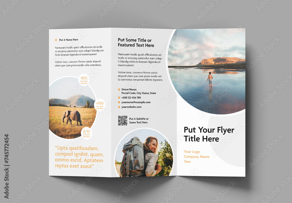 Print Trifold Flyer Layout Stock Template | Adobe Stock